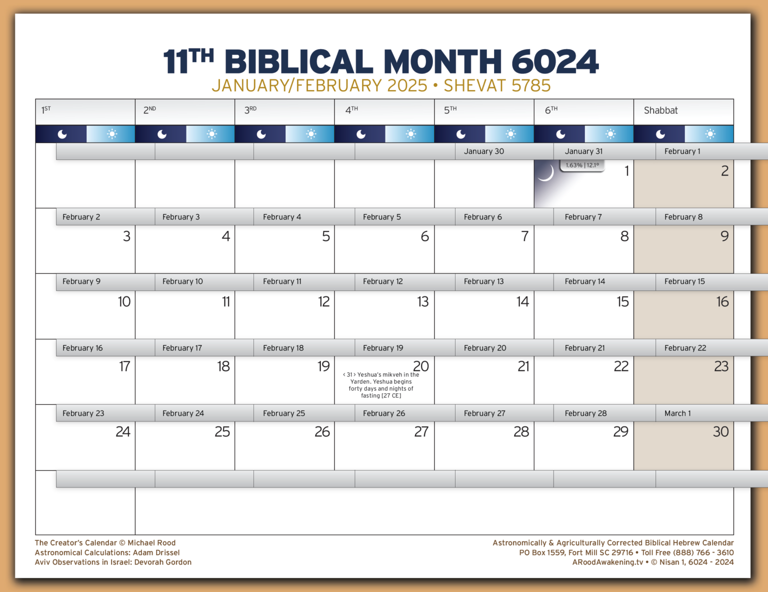 Biblical Calendar - A Rood Awakening